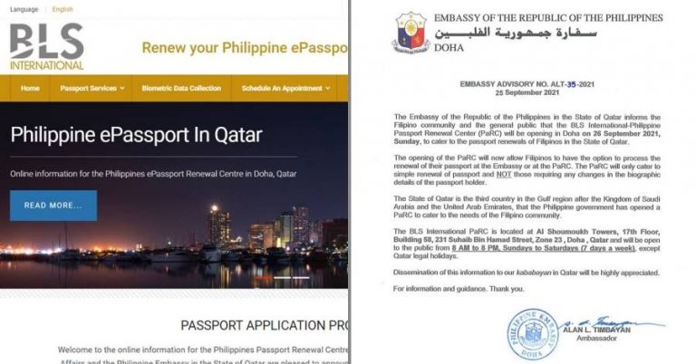 PH Embassy Doha announces Philippine ePassport Renewal Center (PaRC ...